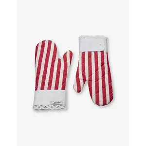 GOHAR WORLD Striped Cotton Oven Gloves Set - Red Stripe