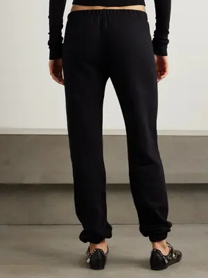 Eterne Cotton And Modal-blend Jersey Tapered Track Pants - Black