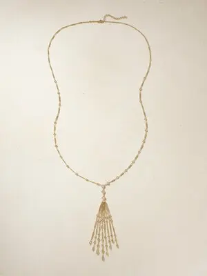 Jacquie Aiche 14-karat Diamond Tasseled Necklace - Gold
