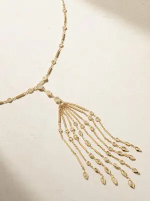 Jacquie Aiche 14-karat Diamond Tasseled Necklace