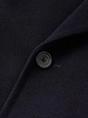 Thom Sweeney Double-breasted Wool And Cashmere-blend Felt Overcoat - Blue