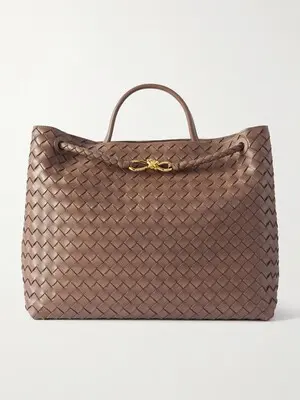 Bottega Veneta Andiamo Large Intrecciato Leather Tote - Brown