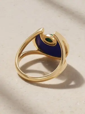 L’ATELIER NAWBAR Circus Moon 18-karat Gold Multi-stone Ring