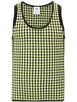 Adidas X Wales Bonner Houndstooth Crochet-knit Vest