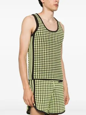 Adidas X Wales Bonner Houndstooth Crochet-knit Vest