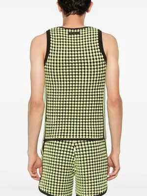 Adidas X Wales Bonner Houndstooth Crochet-knit Vest