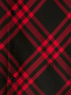 Burberry Plaid Cropped Shirt