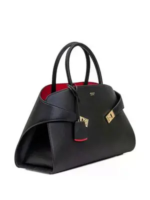 FERRAGAMO Hug Leather Tote - Black