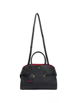 FERRAGAMO Hug Leather Tote - Black