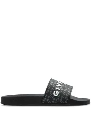Givenchy Logo-embossed Slides - Black
