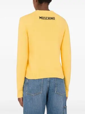 Moschino Smiley Cotton Blend Sweater - Yellow