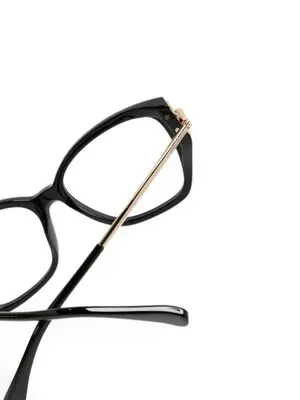 Max Mara Logo-engraved Cat-eye Glasses - Black