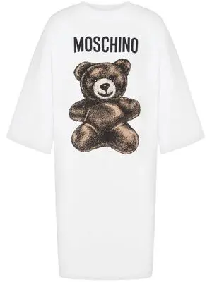 Moschino Teddy Bear Mini Dress - White