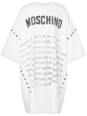 Moschino Print Mini Dress - White