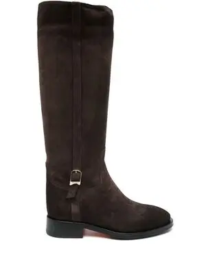 Santoni Suede Knee High Boots