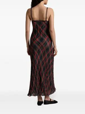 Polo Ralph Lauren Plaid Maxi Dress - Blue | Editorialist