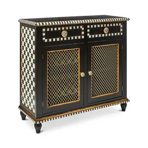 MACKENZIE-CHILDS Courtly Criss-cross Small Cabinet - Multi