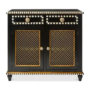MACKENZIE-CHILDS Courtly Criss-cross Small Cabinet