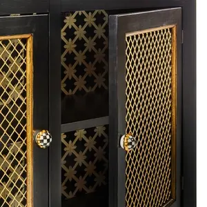 MACKENZIE-CHILDS Courtly Criss-cross Small Cabinet