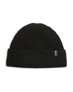 Vince Cashmere Shaker Stitch Knit Beanie - Black