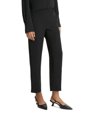 Vince Mid-rise Tapered Trousers - Black