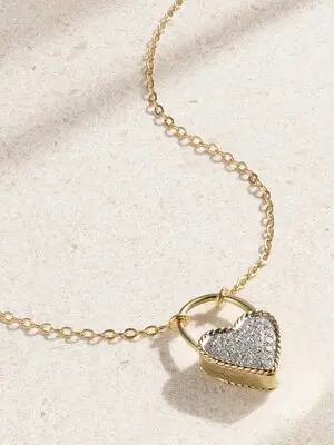 Yvonne Léon Cadenas Coeur 9 And 18-karat Diamond Necklace - Gold