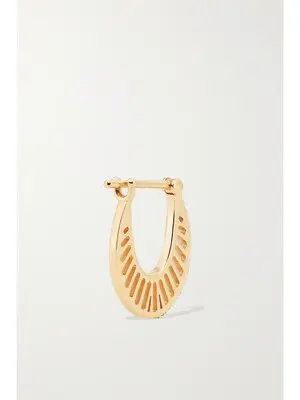 L'ATELIER NAWBAR Flat Ray Diamond Hoop Earrings