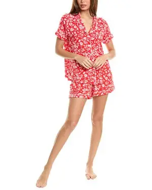 Kate Spade New York Kate Spade New York 2Pc Boxer Pajama Set - Red