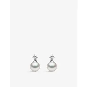 Yoko London Akoya Pearl And Diamond Earrings - White Gold
