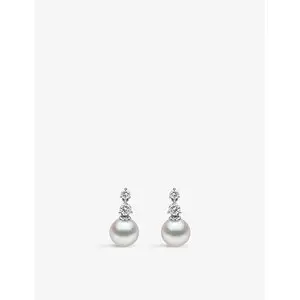 Yoko London Akoya Pearl And Diamond Earrings - White Gold