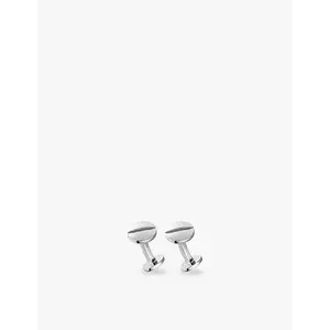 Cartier Santos De Screw-motif Palladium-plated Sterling- Cufflinks - Silver
