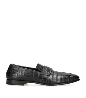 Zegna Crocodile Leather Asola Loafers