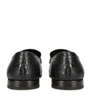 Zegna Crocodile Leather Asola Loafers