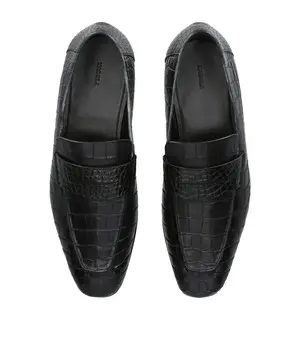 Zegna Crocodile Leather Asola Loafers