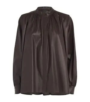 YVES SALOMON Leather Blouse