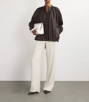 YVES SALOMON Leather Blouse
