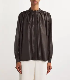 YVES SALOMON Leather Blouse