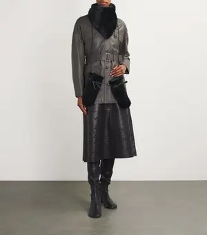 YVES SALOMON Mink Fur And Leather Mittens