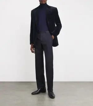 Brioni Velvet Single-breasted Blazer