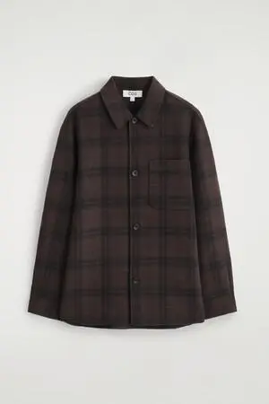 Cos Double-faced Wool Overshirt Red