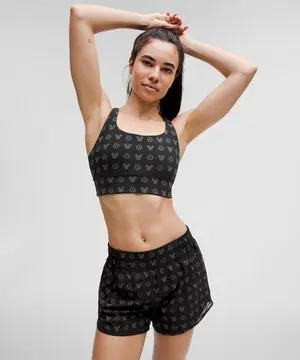 Lululemon Disney X Lululemon Energy Longline Bra Medium Support, B-D Cups Disney Classic Black