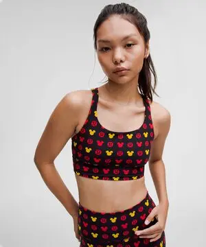Lululemon Disney X Lululemon Energy Longline Bra Medium Support, B-D Cups Disney Classic Multi