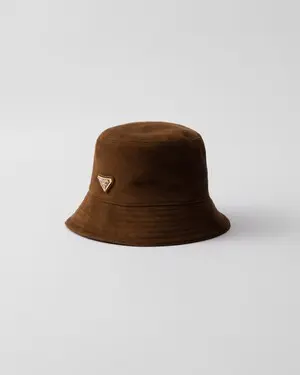 Prada Suede Bucket Hat - Cocoa Brown