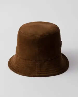 Prada Suede Bucket Hat - Cocoa Brown
