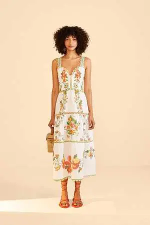 farm rio mixed tropical romance embroidered midi dress Buy FARM RIO Mixed Tropical Romance Cotton... Online