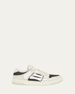 Amiri Pacific Bones Leather Sneakers - Black