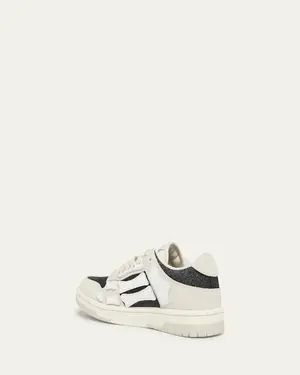 Amiri Pacific Bones Leather Sneakers - Black