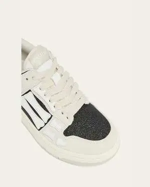 Amiri Pacific Bones Leather Sneakers - Black