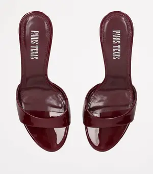 Paris Texas Patent Leather Lidia 70 Mules - Burgundy