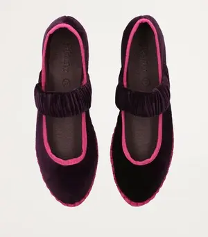 FLABELUS Velvet Mafalda Espadrilles - Purple
